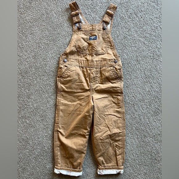OshKosh B'gosh | Bottoms | Oshkosh Kids Tan Overalls Size 5t New With ...